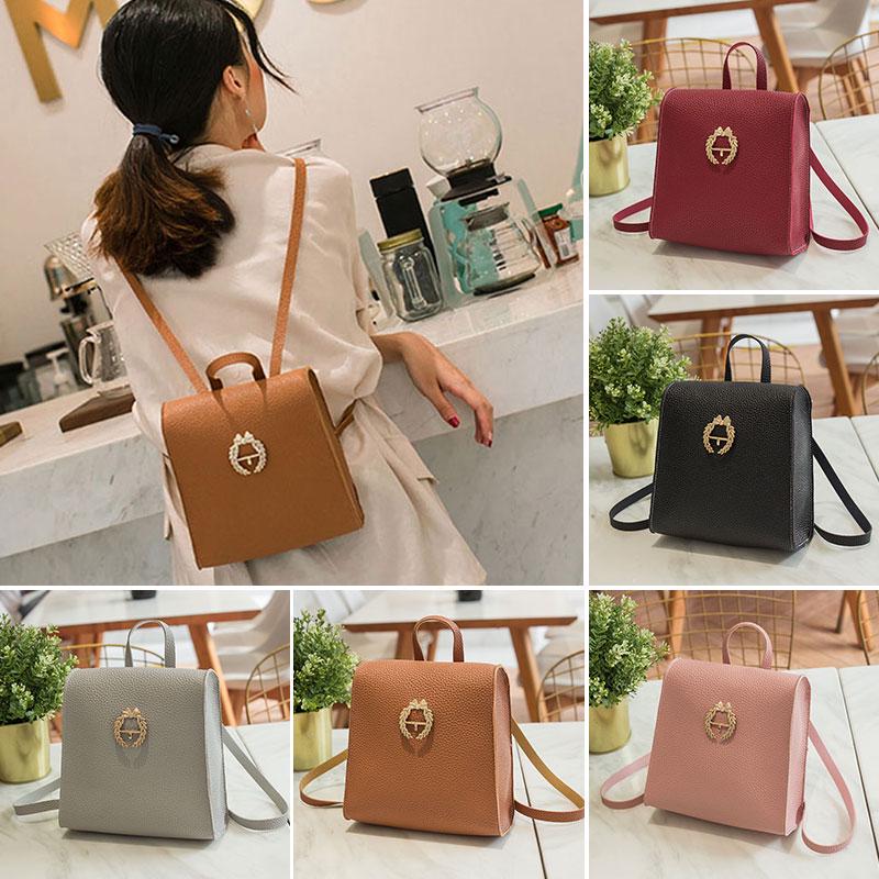 Buy Fashion Pure PU Lady's Small Backpack School Style Student's Daily ...