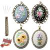 Embroidery Pendant Kit Embroidered Pendant Necklace With Needle Thread ...