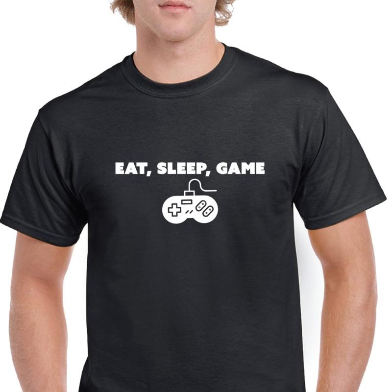Buy Eat Sleep Game Funny Retro Gamer Nintendo Controller Men Plus Size ...