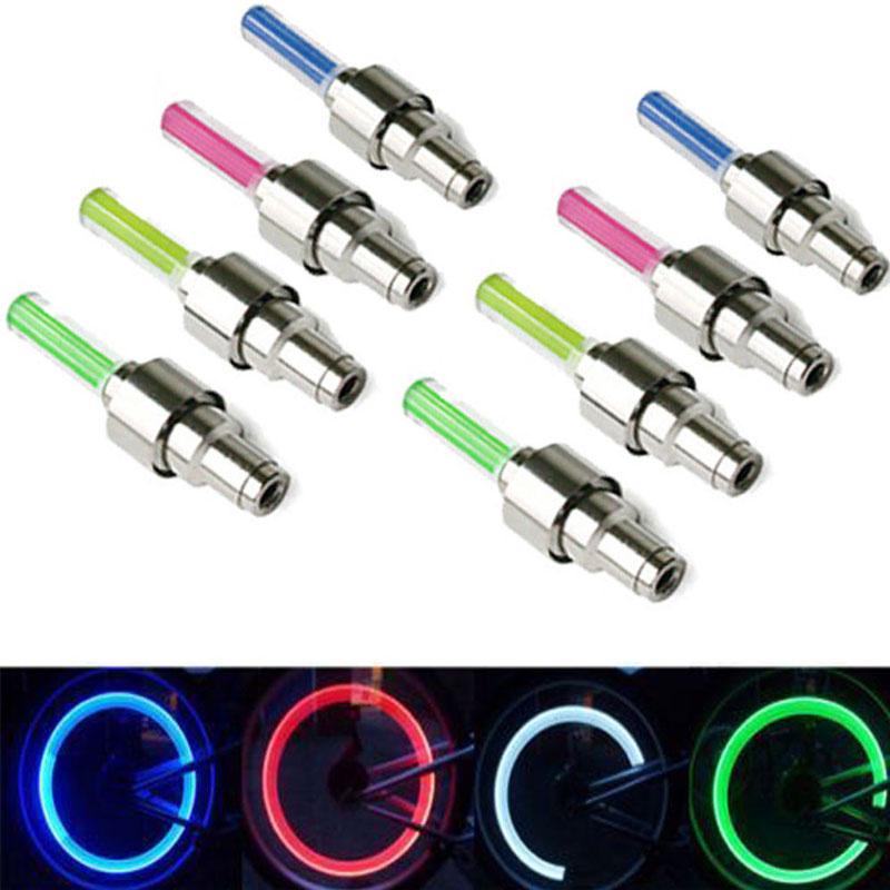 Buy Creative 2Pcs Flashing Bicycle Car Lamp Tire Valve Light LED Wheel ...