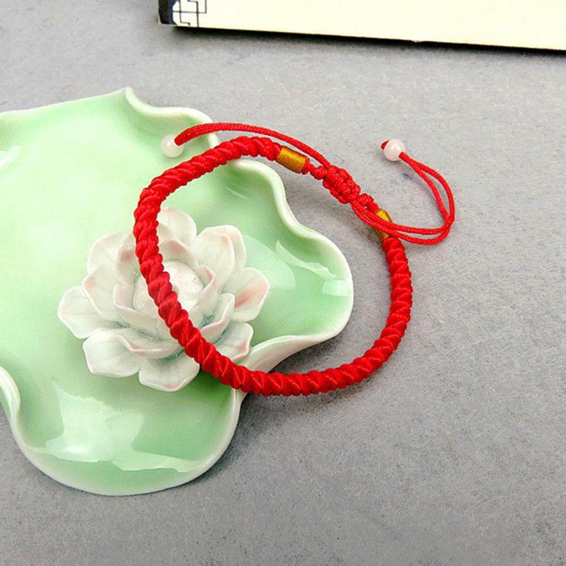 Koop Men Women Good Luck Hand Braided Lucky Red String Rope Cord ...