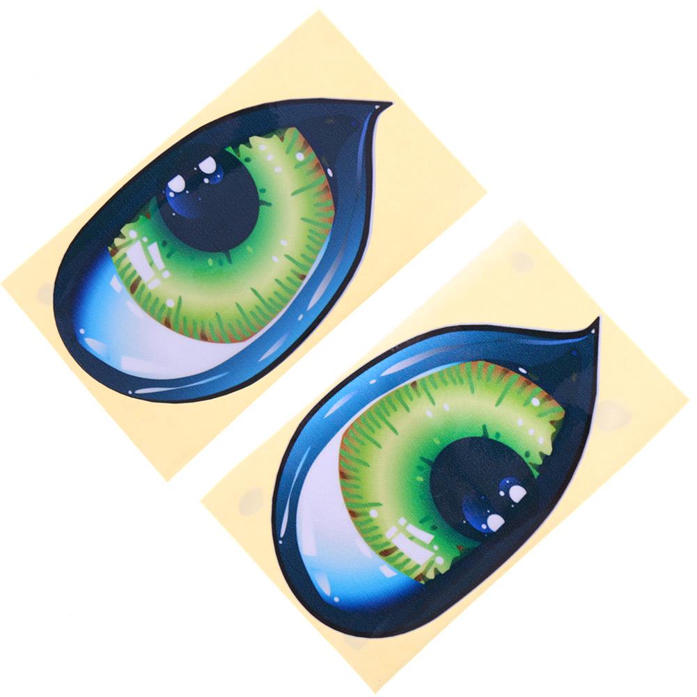Buy 2pcs 3D Green Eye Stickers Truck Window Decal Graphics Sticker ...