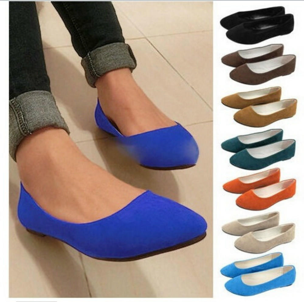 Buy Women Ballerina Slipper Pump Loafers Moccasins Dolly Ballet Ballet ...
