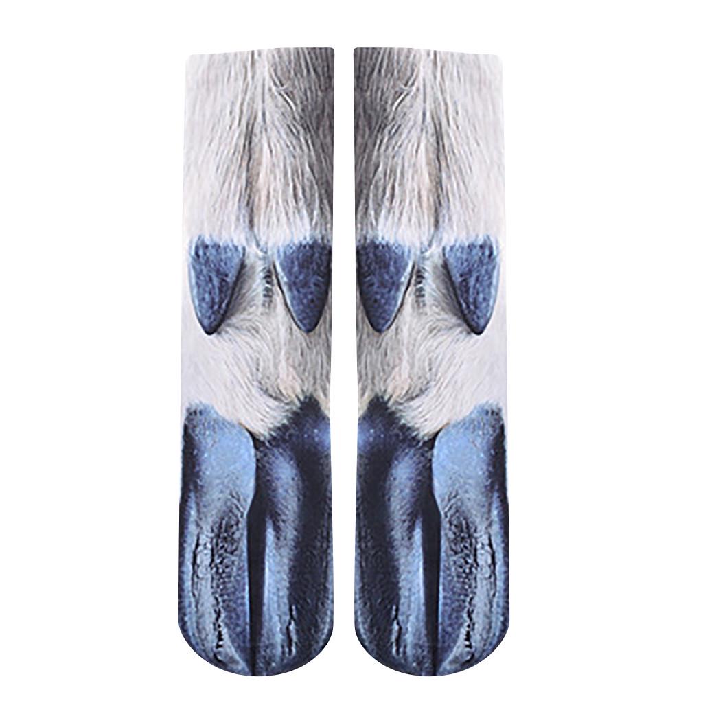 Buy Men Women Animal Paw Socks Print 3D Novelty Animals Paws Crew Sock ...