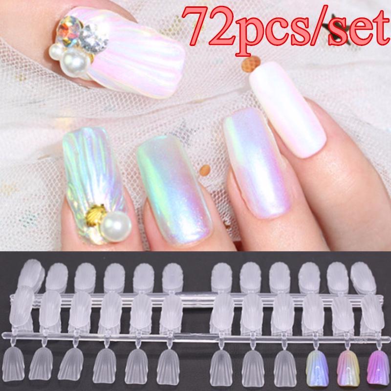 Transparent False Nail Shell Design Nail Art Displays Full Cover Press ...