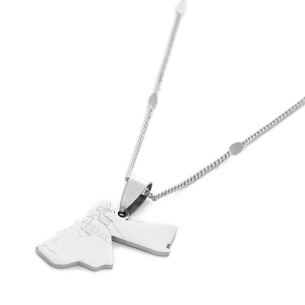Buy Map Of The Hashemite Kingdom Of Jordan Map Pendant Necklace For ...