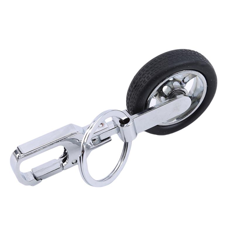 Buy Fashion Anti-real Rotating Tire Keychain Creative Car Logo Key Ring ...