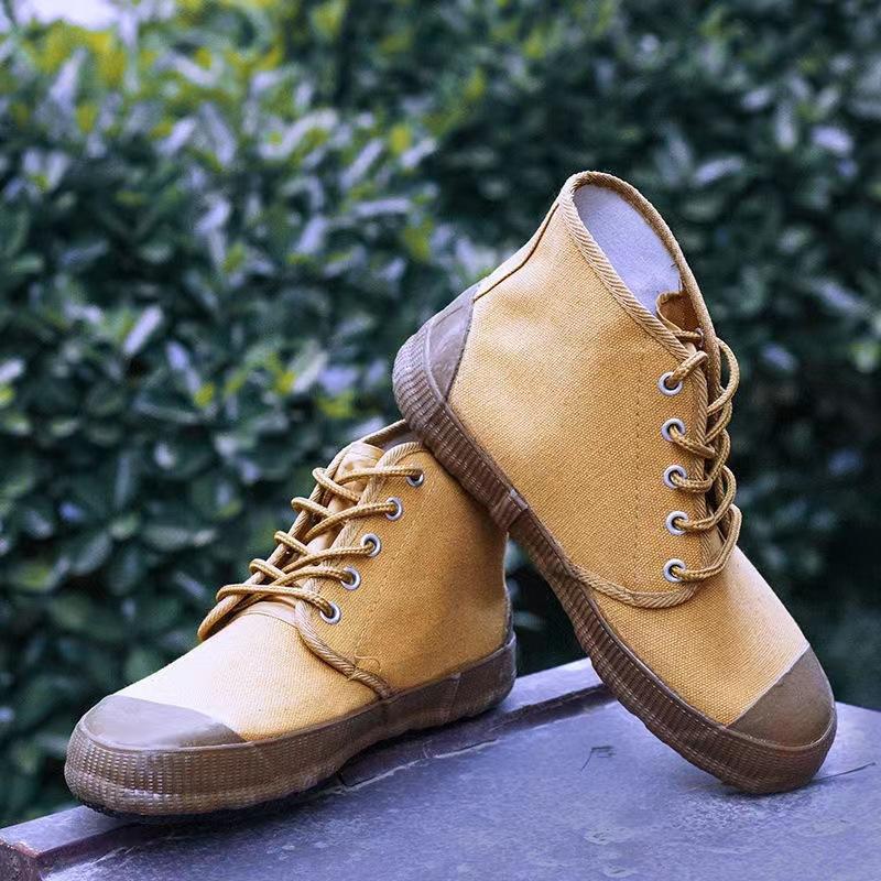 Electric Insulation Shoes Men's High Top Breathable Canvas Shoes Labor ...