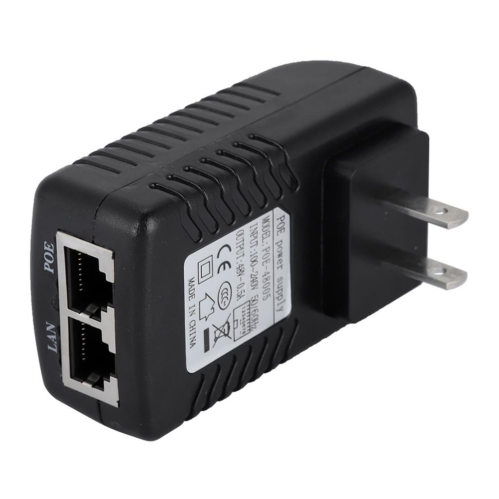 48V/0.5A POE Wall Plug Injector Ethernet Adapter PoE Power Supply for ...