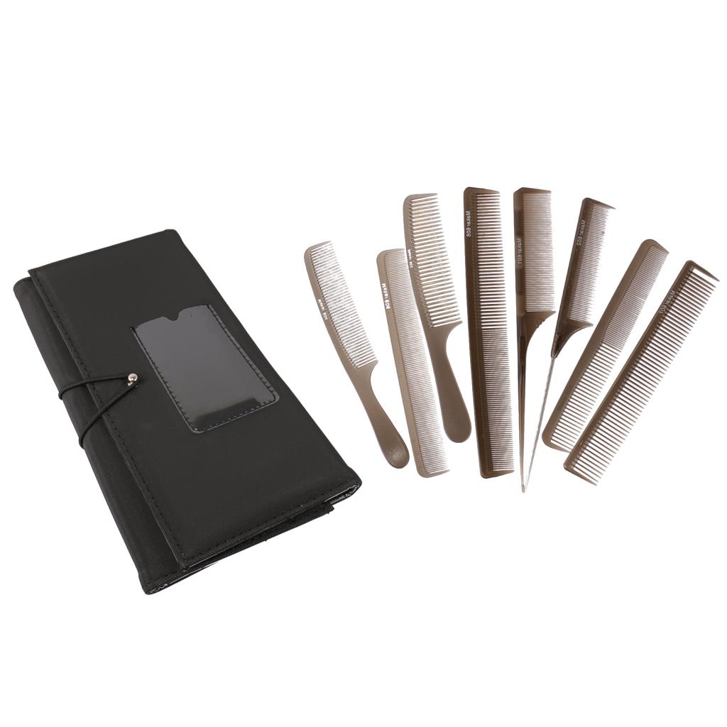 Buy Professional Hair Comb Set with Canvas Pocket Case for Salon ...