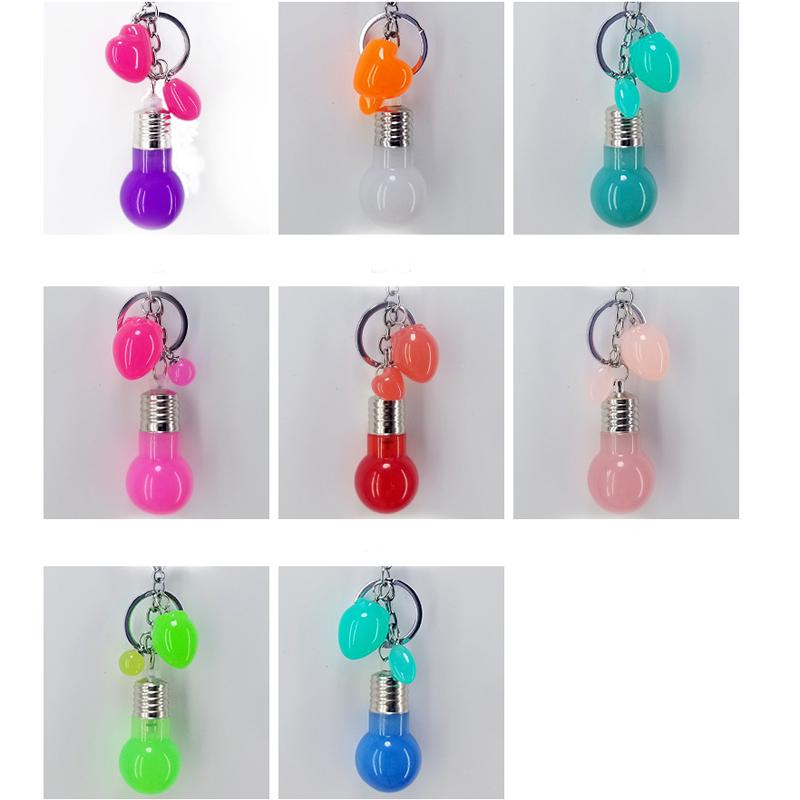 Buy Creative Diy Acrylic Heart Light Bulb Key Chain at affordable ...