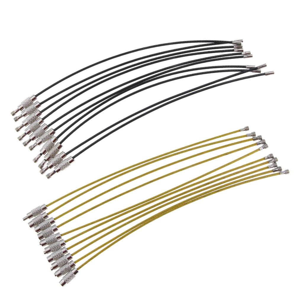 Buy 20Pcs Cable Wire Loop Luggage Tag Loops Stainless Steel Straps at ...