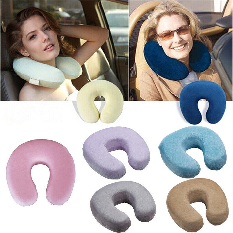 Buy Memory Foam U Shaped Travel Pillow Neck Support Head Rest Cushion ...