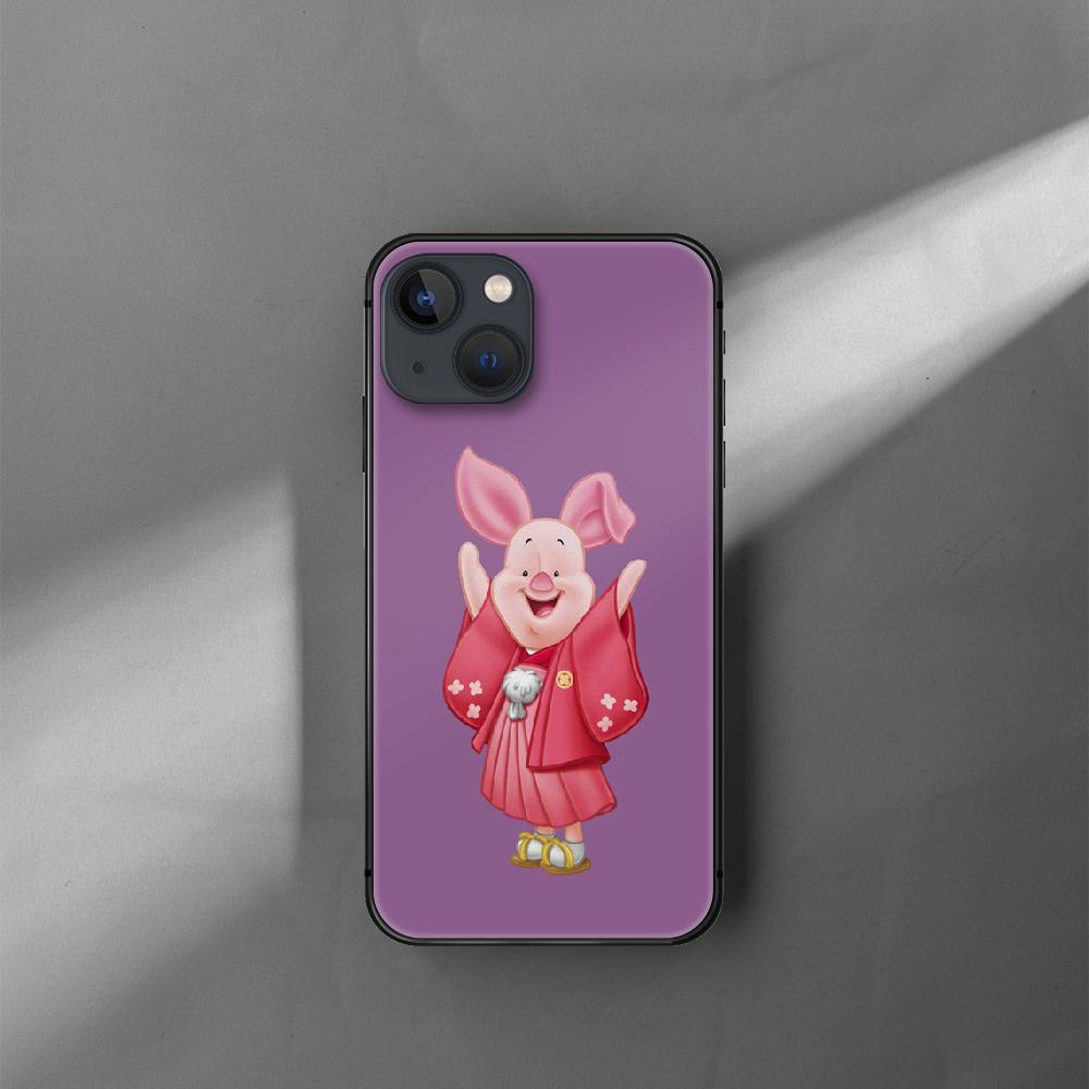 Buy Piglet Cute Pig Cartoon Black Phone Case For Iphone Xiaomi Mi Redmi ...