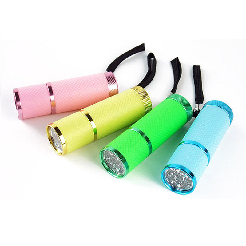 Mini Super Bright Torch Water Resistant Rubber Coated Body 9 LED ...
