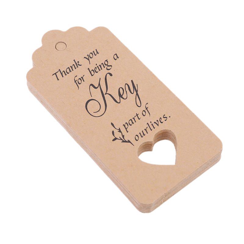 Buy 20pcs/set Key Chain Keyring Kraft Paper Tags Card Candy Bags ...