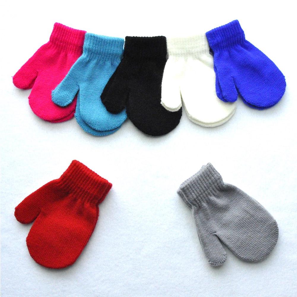 1Pair Winter Toddler Kids Gloves Baby Boy Girl Cute Soft Knitting ...
