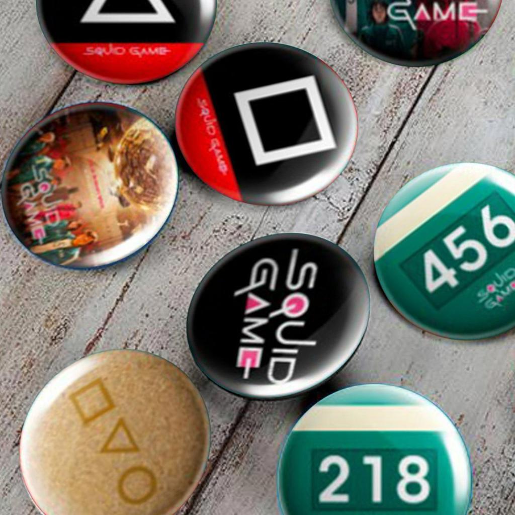 Buy SX 1pc Badge For Squid Game Cosplay Props Kids Gift Brooch Backpack ...