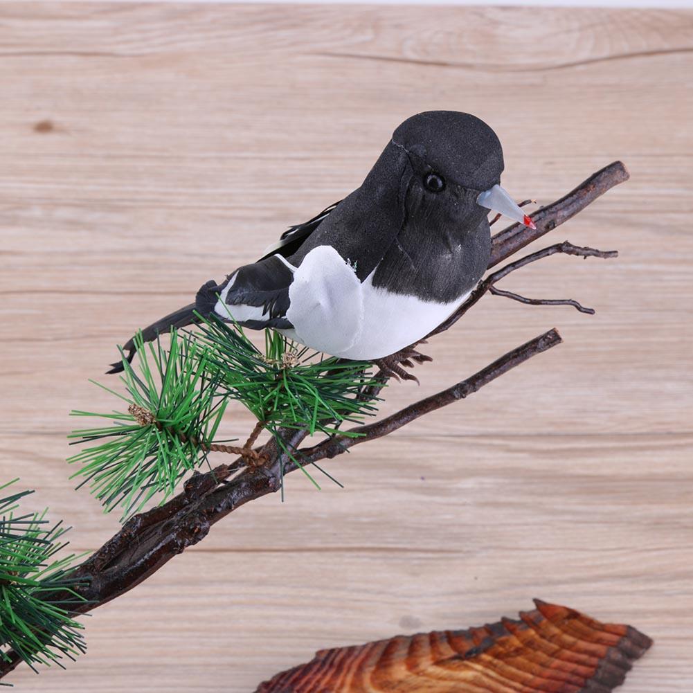 Artificial Magpie Foam Bird Props DIY Party Crafts Ornament Home ...