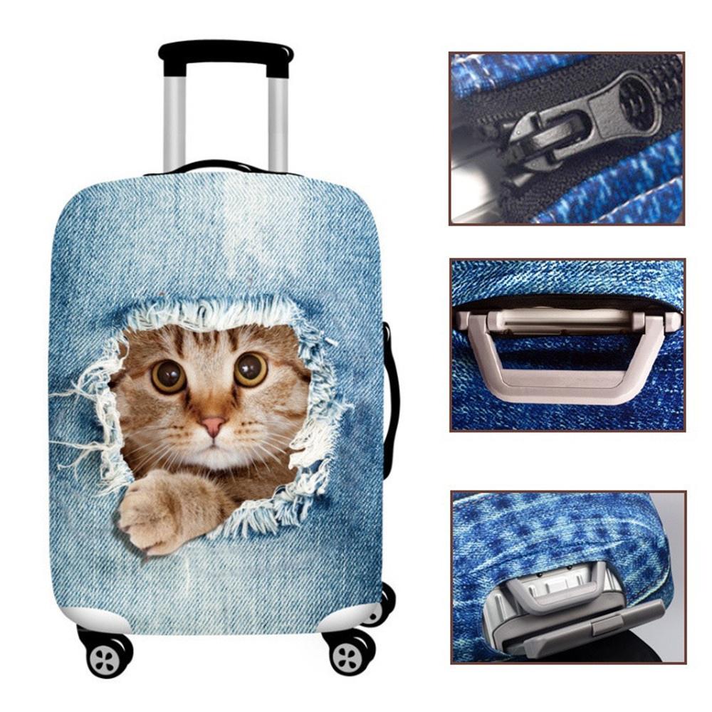 Buy New Fashion 3D Cute Cat Dog Elastic Luggage Cover Trolley Case ...