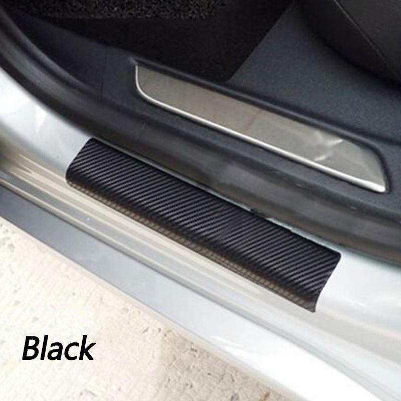 Buy 4pcs Waterproof Sticker Universal Scuff Plate Door Sill Carbon ...