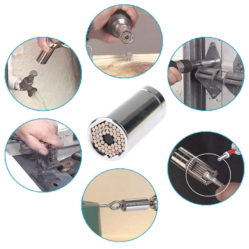 Buy 7-19Mm Switching Rod Length 52Mm SilverSocket Adapter Power Drill ...