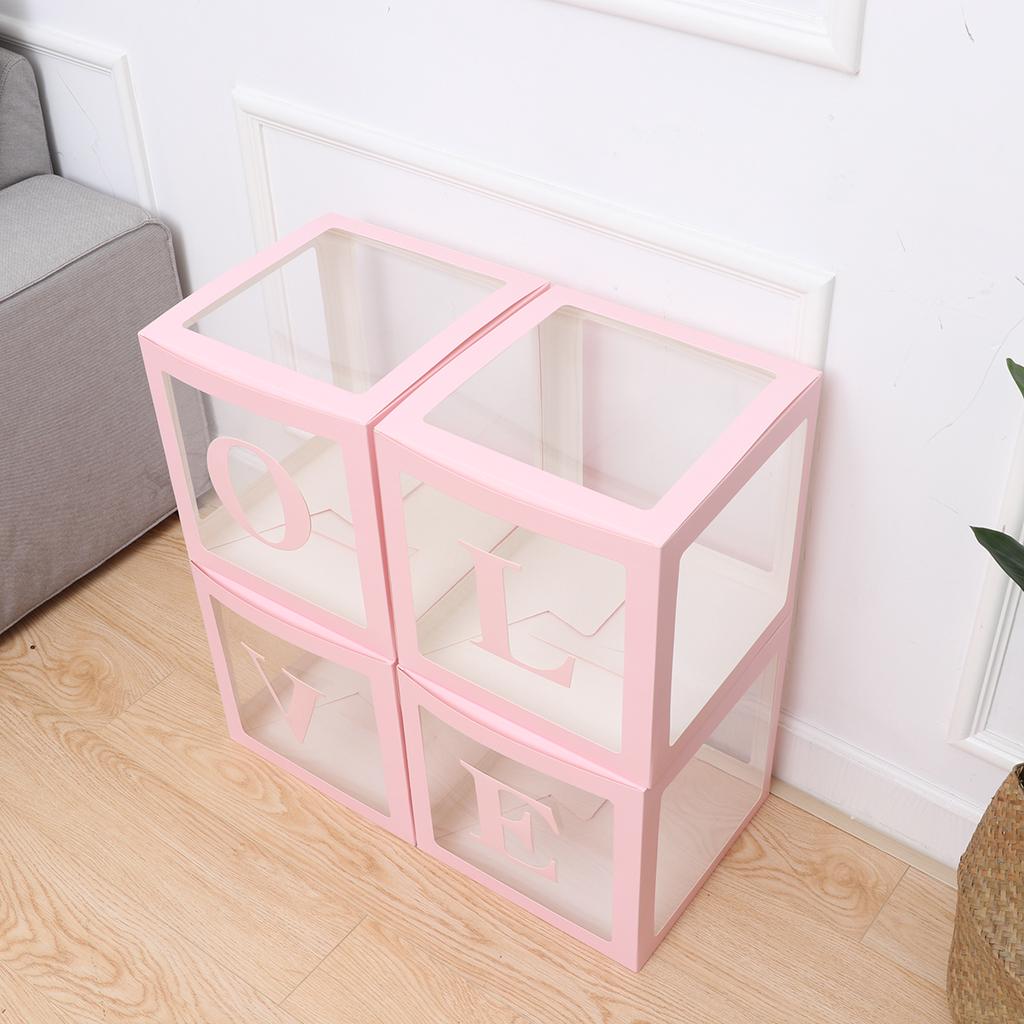 Buy 4PCS Balloon Case Party Decorative Balloons Box Transparent Balloon ...