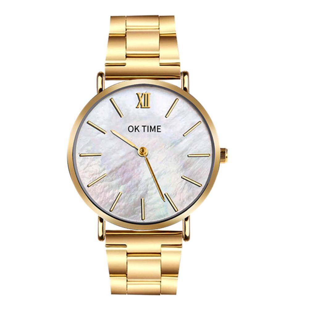 Buy Boom Watch Band Alloy Dial Seashell Color Round Analog Quartz ...