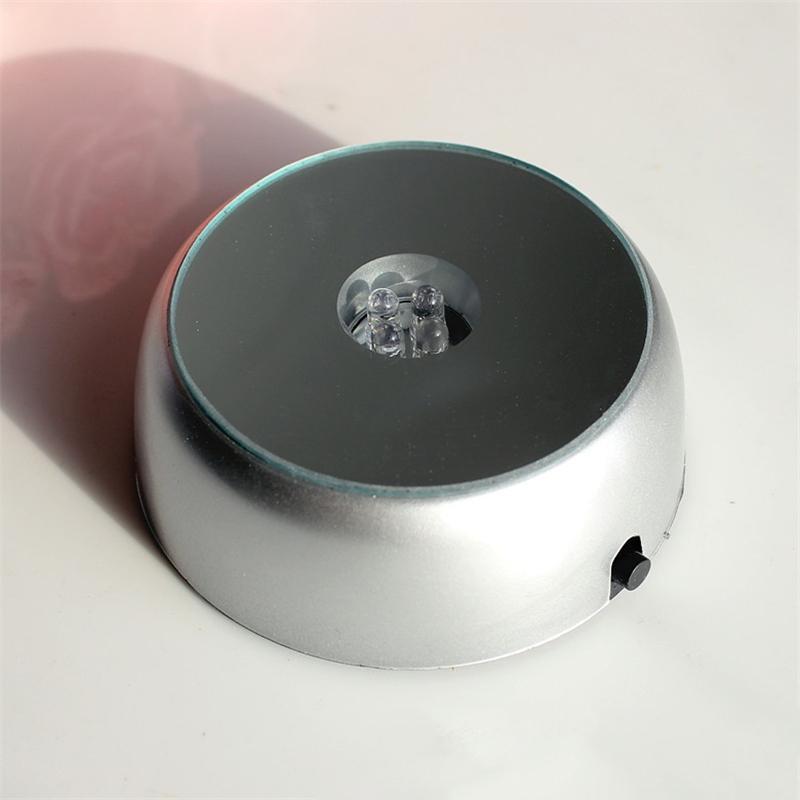 4 LED Luminous Base Light Colorful Round Stand Base for Cocktail ...