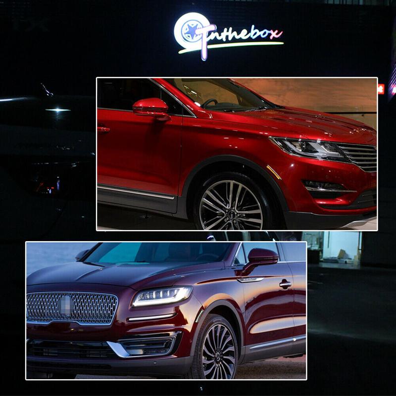 Buy LED White DRL Front Amber Side Marker Signal Lamp For 2016-2022 Lincoln Nautilus MKX at ...