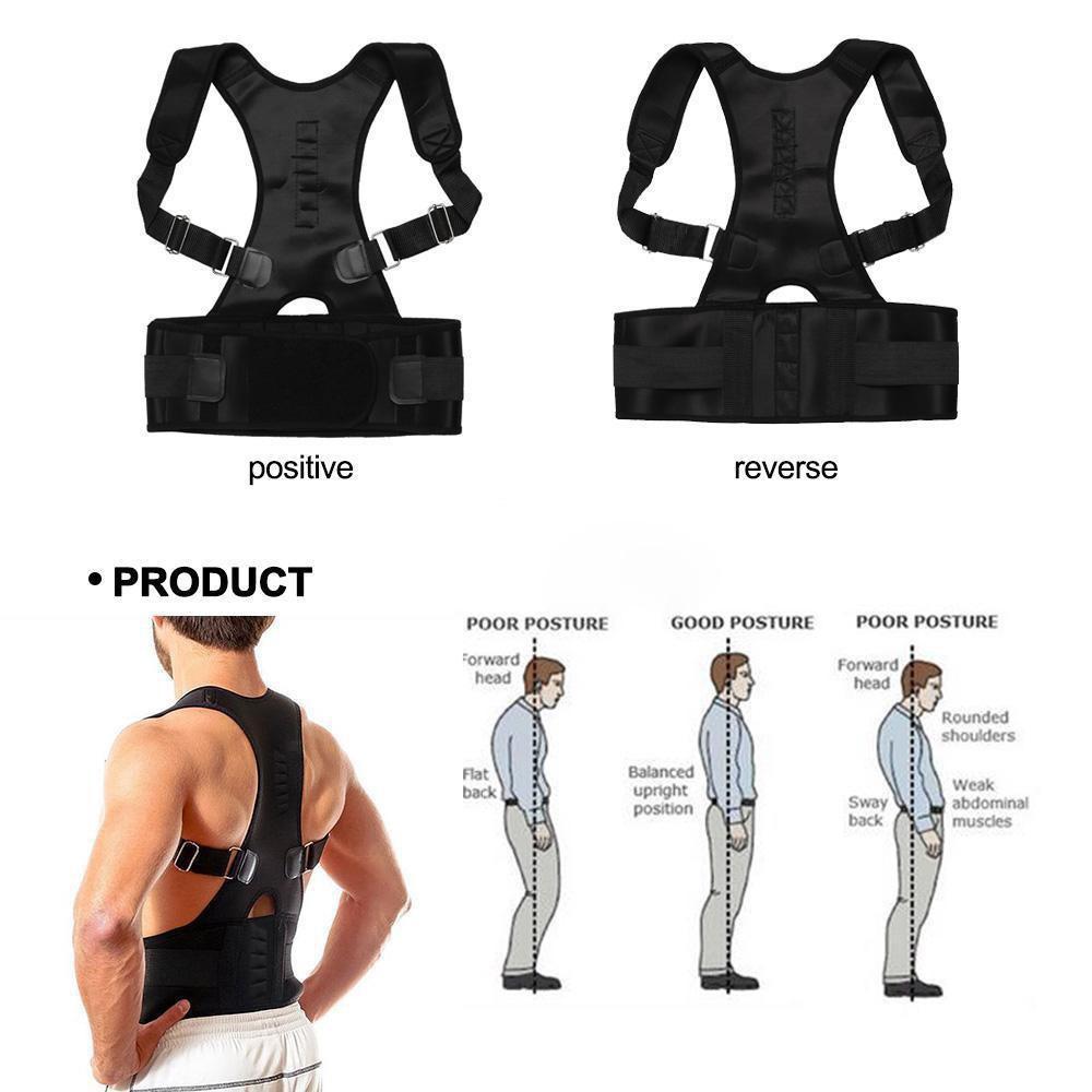 Buy Magnetic Posture Men Back Corrector Shoulder Support Brace Sport ...