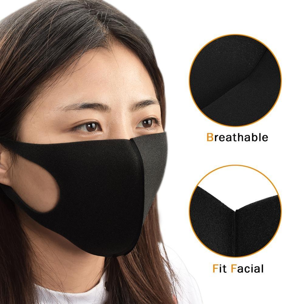 Buy 1/2/3/4/5/6Pcs Unisex Dustproof Mouth Mask Washable Reusable ...