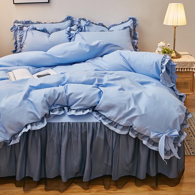 Satın alın 4pcs Bedding Set Bed Linen Double Duvet Sheet Bluey ...