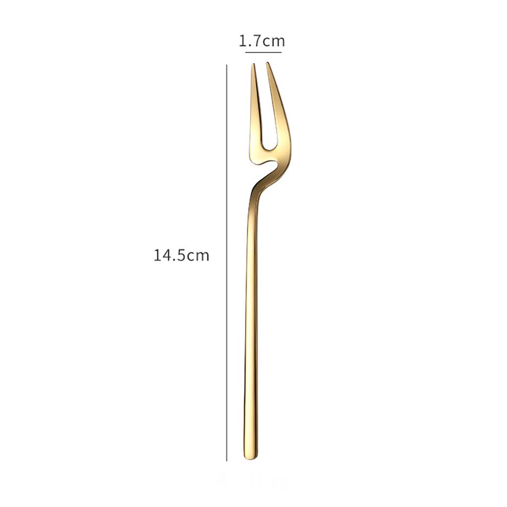 Stainless Coffee Tea Spork Steel Hanging Cup Fork Flatware Dessert Tool ...