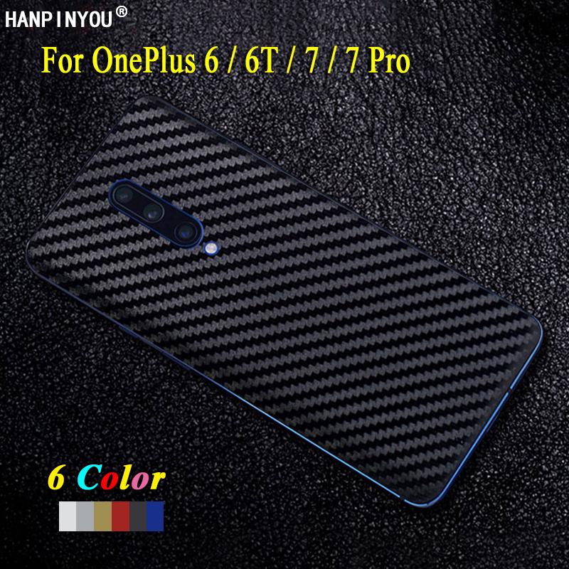For OnePlus 6 / 6T / 7 / 7 Pro Full Cover Back 3D Carbon Fiber Phone ...