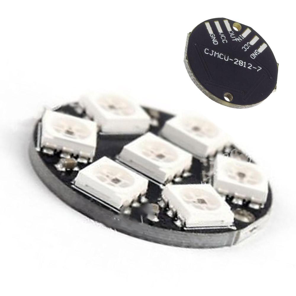 Yüksek qualiy 1/5 Adet CJMCU-2812 WS2812 7-Bit 5050 RGB Tam Renkli LED ...