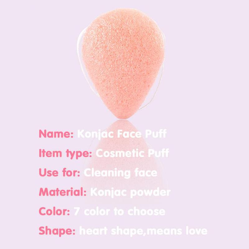 Buy Natural Konjac Facial Puff Face Cleaning Wash Sponge Exfoliator ...