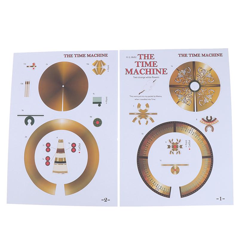 Time Machine Paper Model Puzzle Student Handicraft Course Diy Fan Gift ...