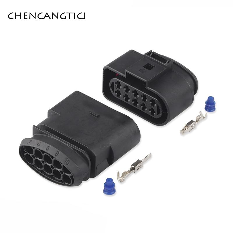 Buy 2 Sets 10 Pin Auto Temp Sensor Plug Waterproof Deflation Valve ...