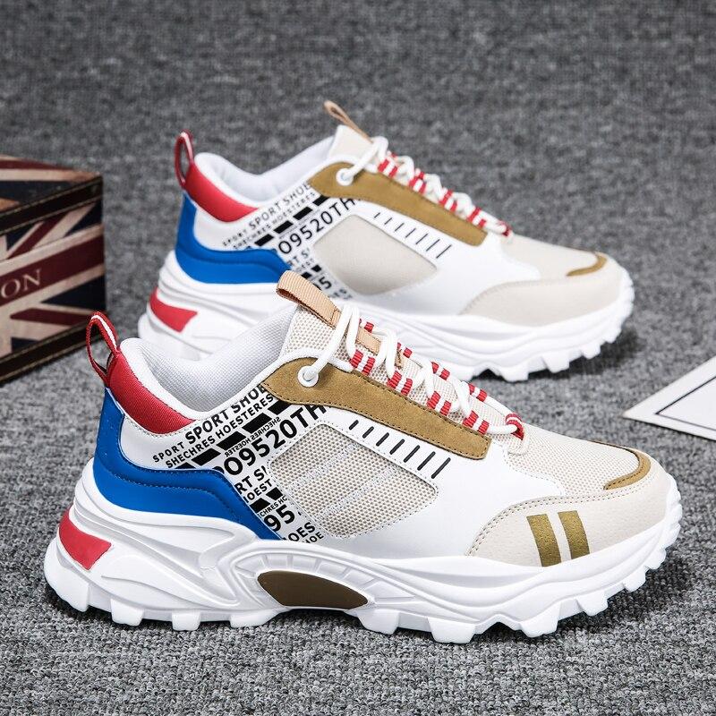 Buy Fashion Shoes Men Thick Sole Chunky Sneakers Trend Casual Shoes ...