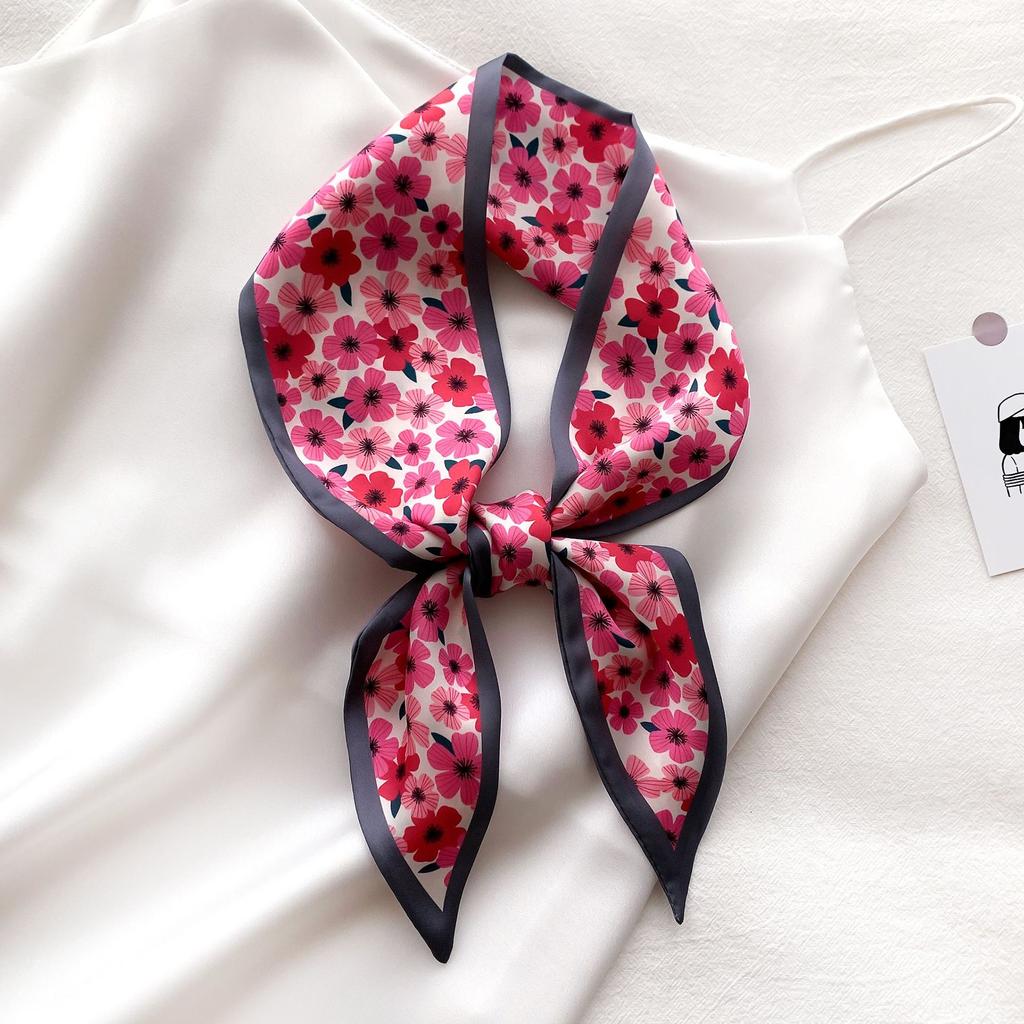 Buy Lady Foulard Skinny Scarf Silk Neck Hairband Elegant Women Tie Lady ...