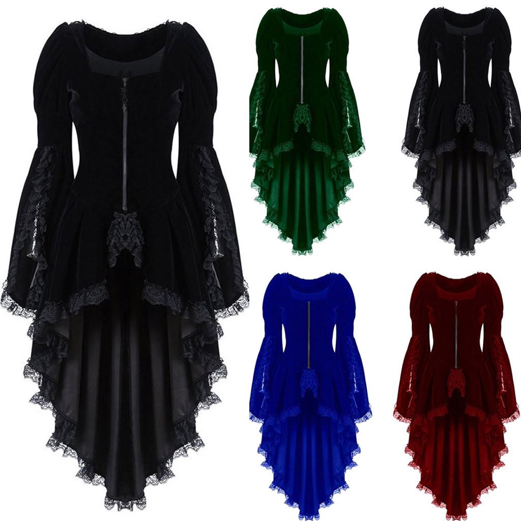 Buy Women Vintage Long-sleeved Waist Back Bandage Lace Stitching Jacket ...