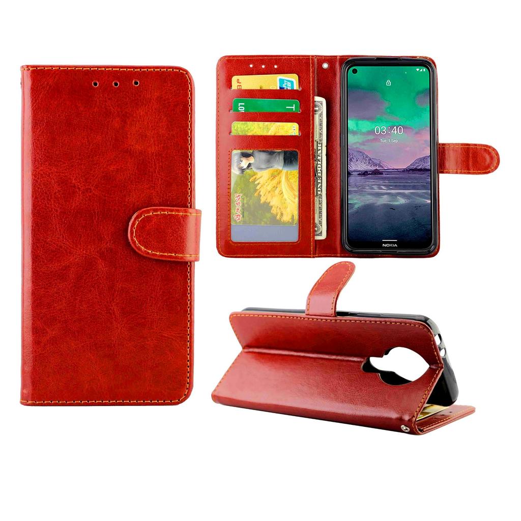 Buy For Nokia 3.4 Crazy Horse Texture Leather Horizontal Flip ...