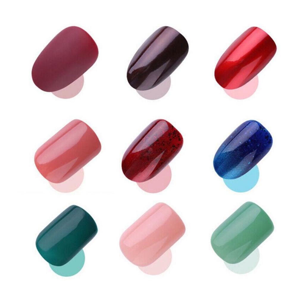 Buy HTOCINQ 24Pcs Fake Nails Reusable Stick On Nails Press On Full ...