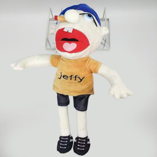 Buy 38cm Fashion Fully Filled Cartoon Doll Bedroom Decor Jeffy Hat Game ...