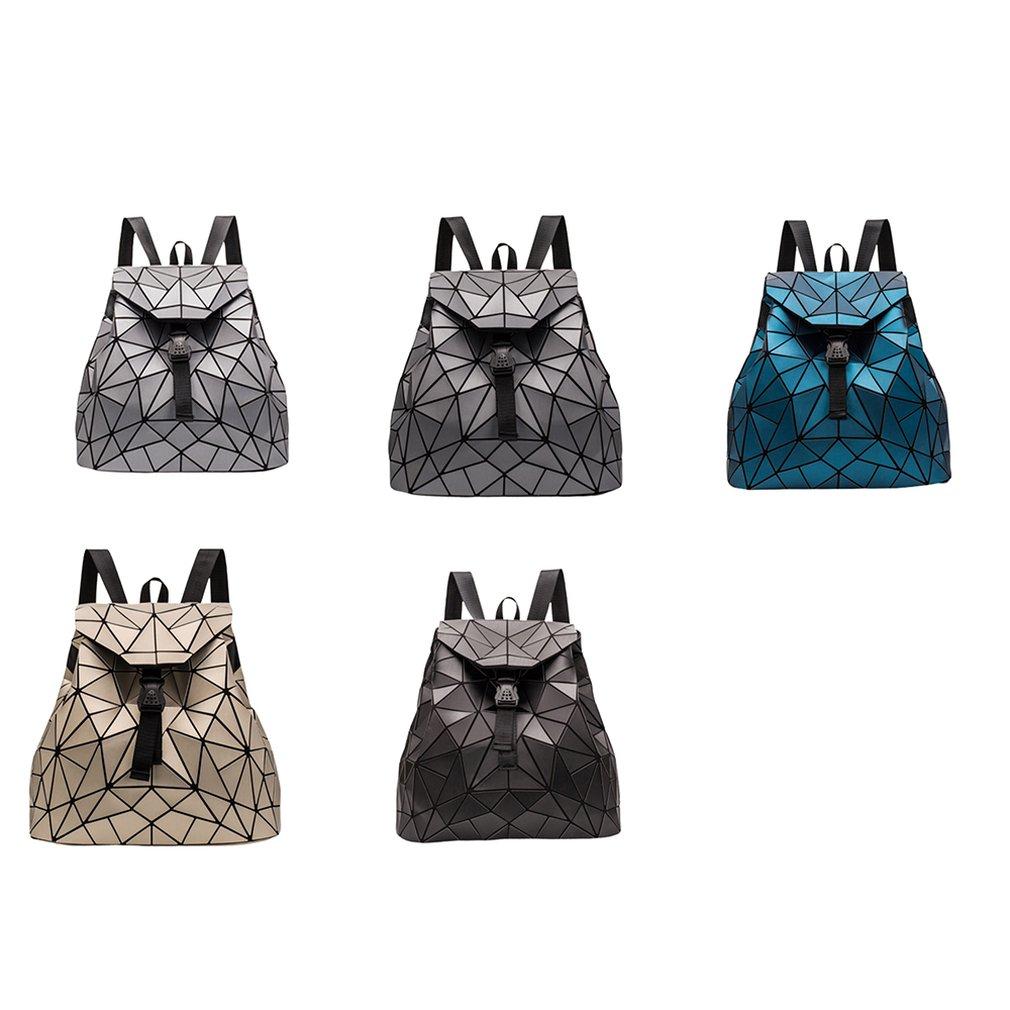 Geometric Backpack Ladies Rhombic Bag Backpack Folding Student ...