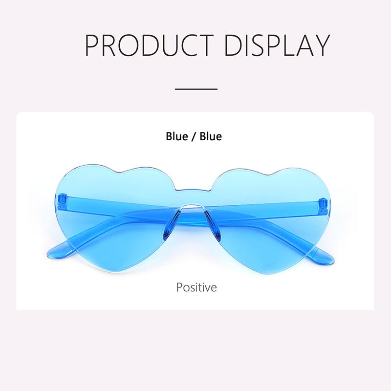 Cheap Fashion Heart Sunglasses Women Men Trendy Rimless Party Prom ...