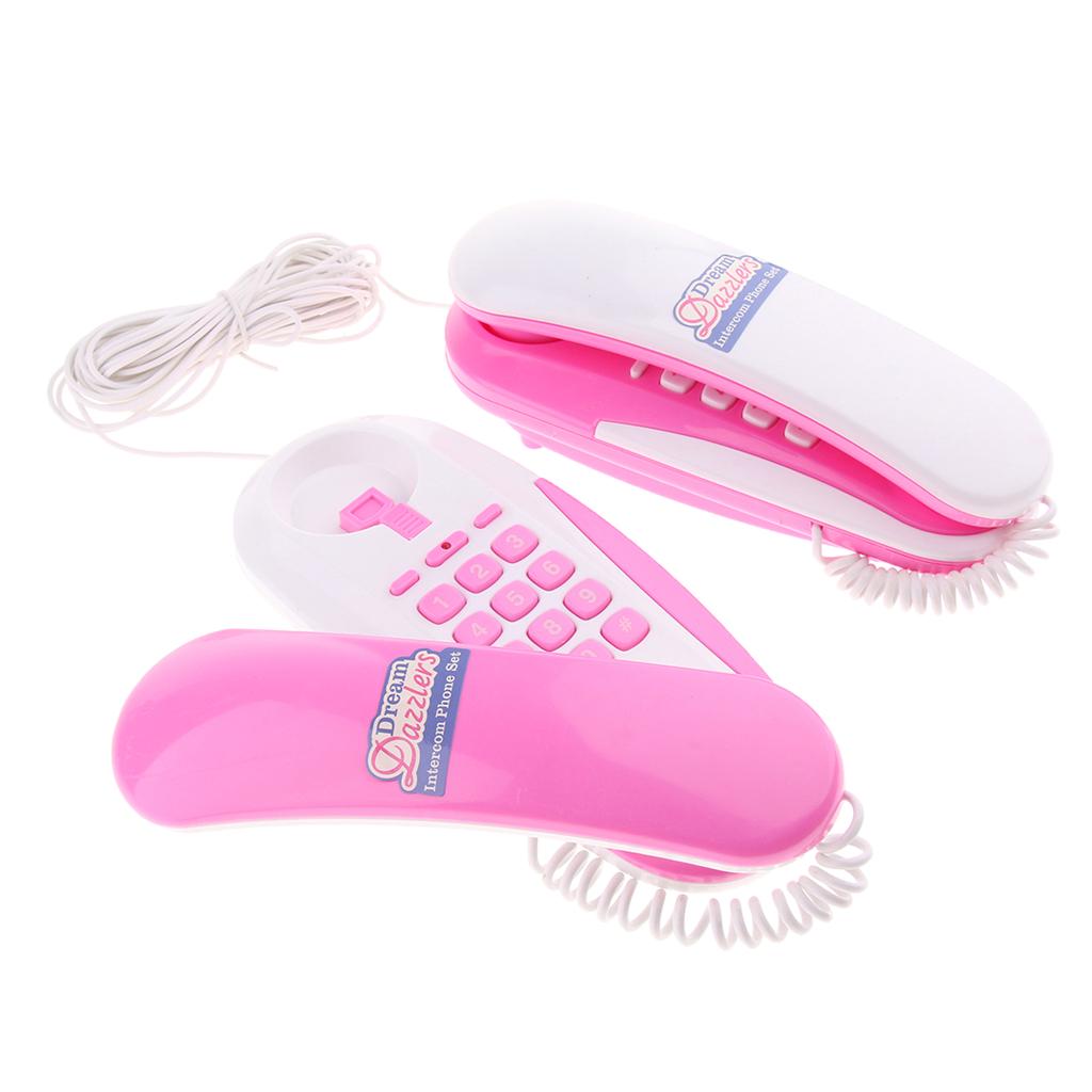 Intercom Simulation Phone Call Interactive Toys for Children Gift Pink ...
