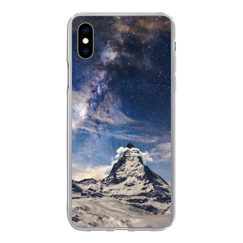 Buy iPhone Xs Soft Case - Matterhorn and starry sky at Zermatt ...