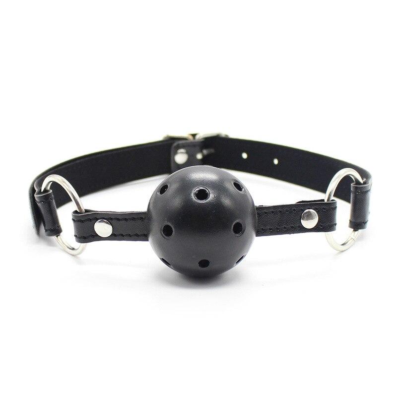 Buy Pu Leather Couple Gag Ball Bdsm Bondage Restraints Open Mouth